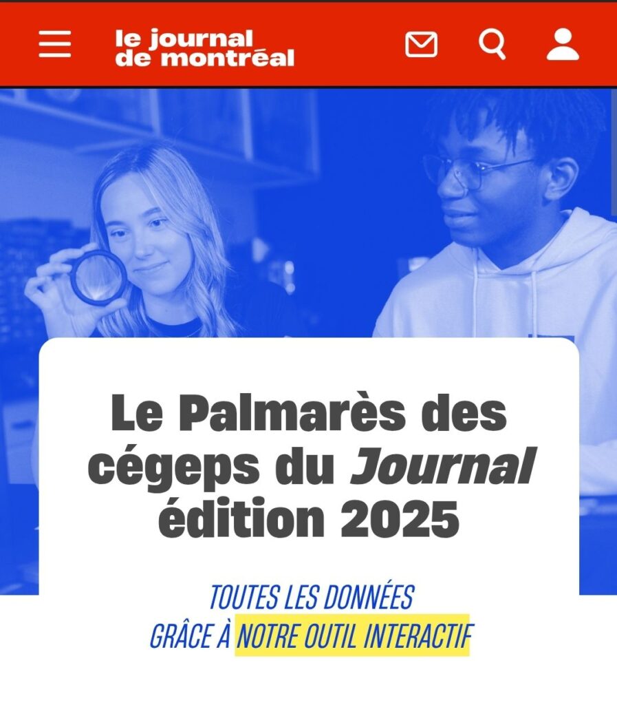 Voici le Palmarès des cégeps du Journal de Montréal édition 2025 - Le ...